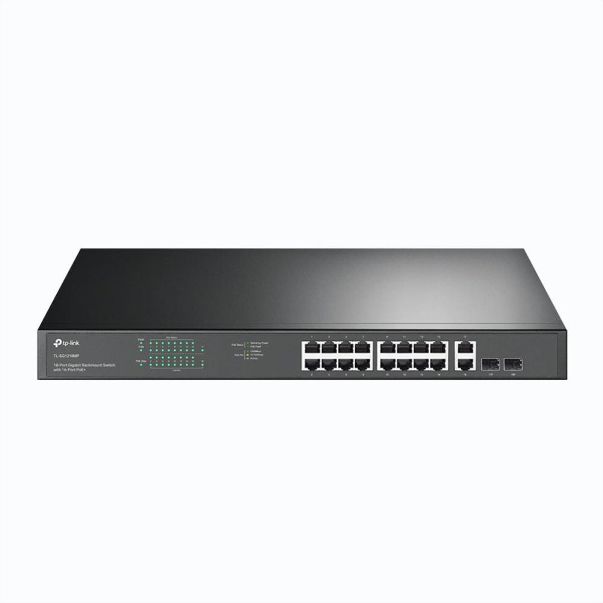 TP-Link TL-SG1218MP PoE Switch, 16x Gigabit PoE+ Ports, 2x SFP Slots ...